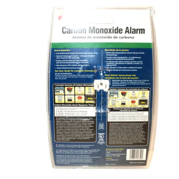 Kidde | Other | Kidde Carbon Monoxide Alarm Model Kncobdp2 Plugin New ...